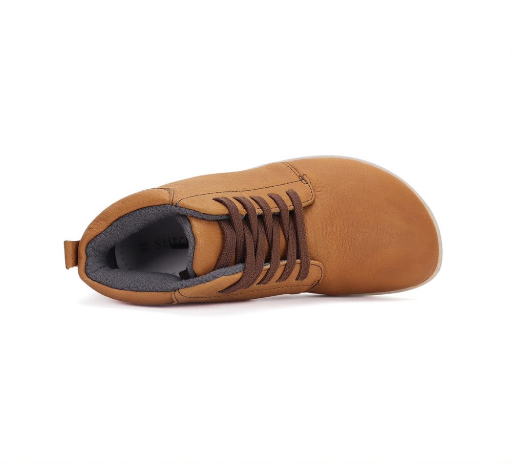 Stitch & Walk barefoot ankle brown :: Barefootkids
