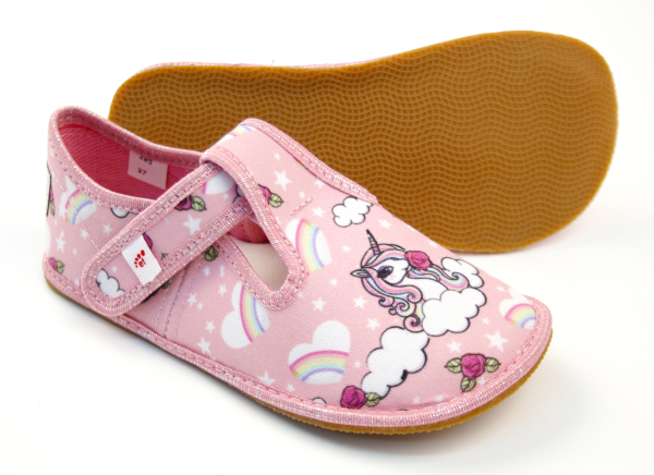 bačkory Ef barefoot 395 Pink Unicorn :: Barefootkids